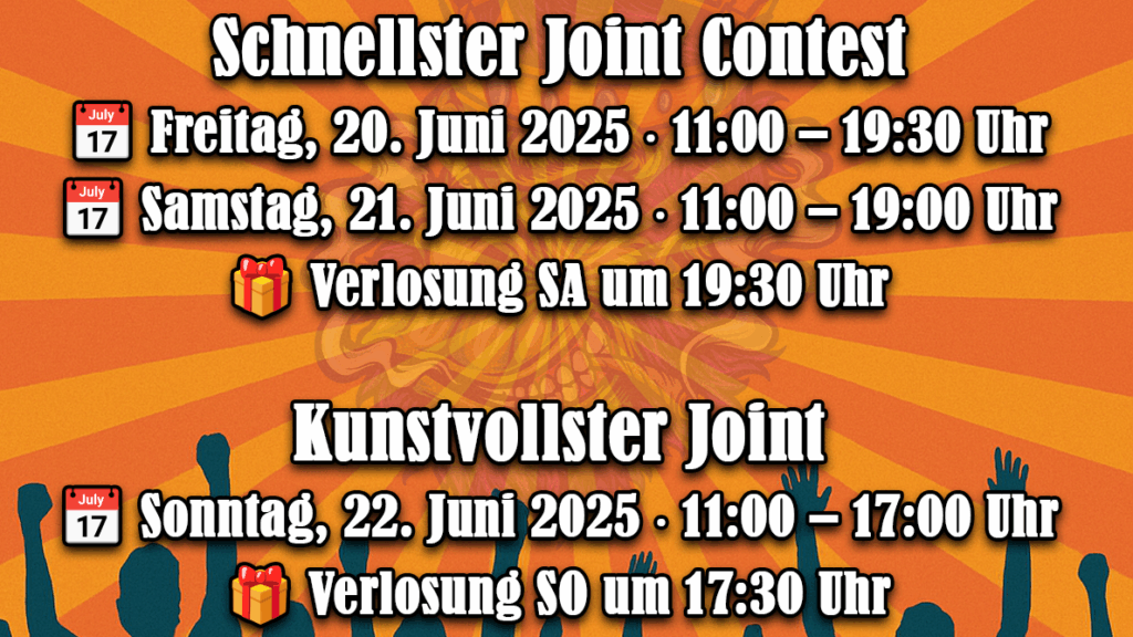 DREHMOMENT Der Joint Rolling Contest: Ein Highlight für Jeden ...